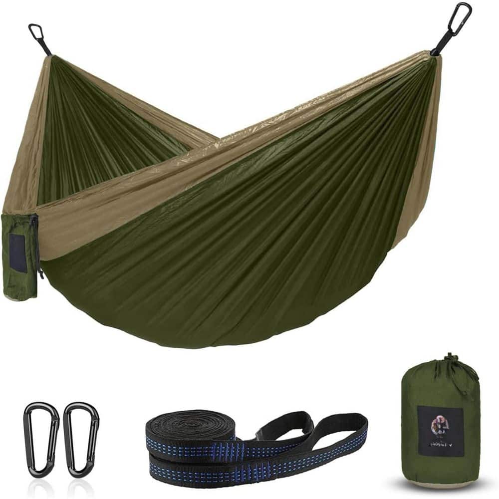 SenQWFa 8.8 ft. Portable Single/Double Hammock Camping, 210D Nylon ...