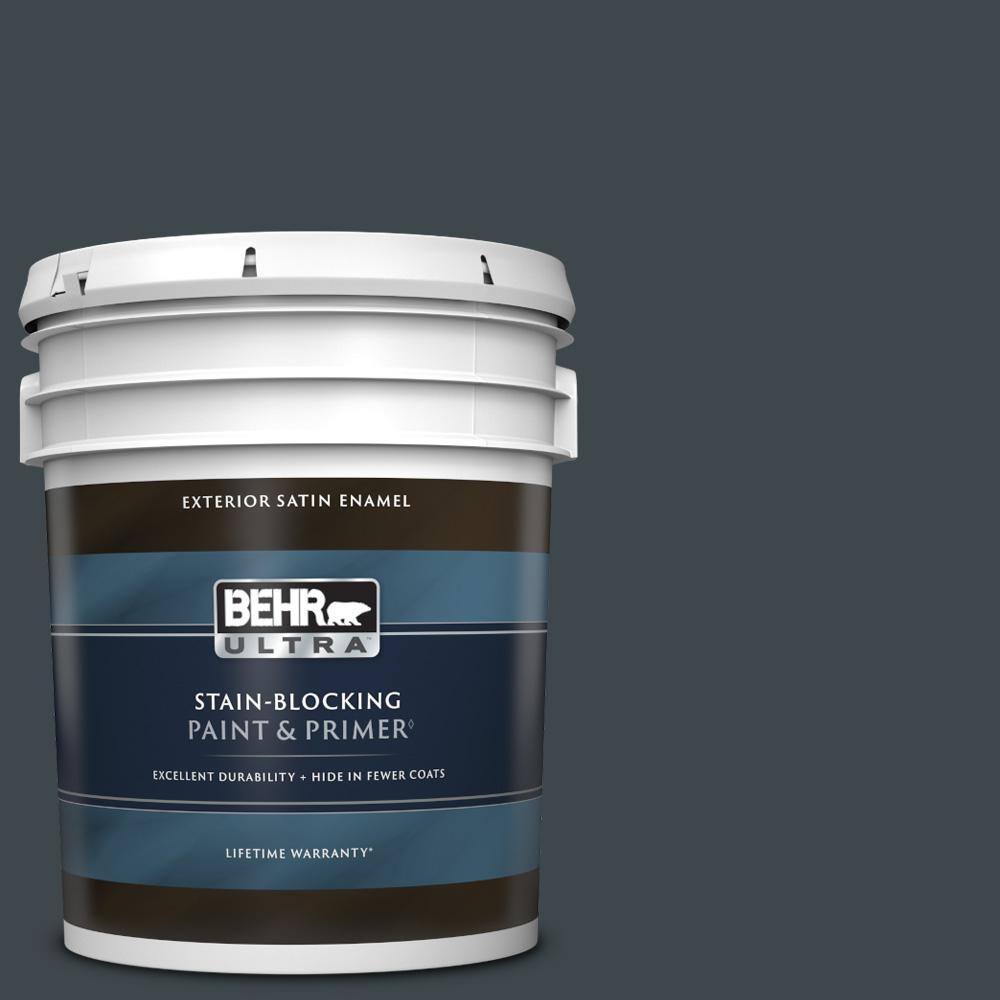 BEHR ULTRA 5 gal. #PPU25-23 Winter Way Satin Enamel Exterior Paint ...