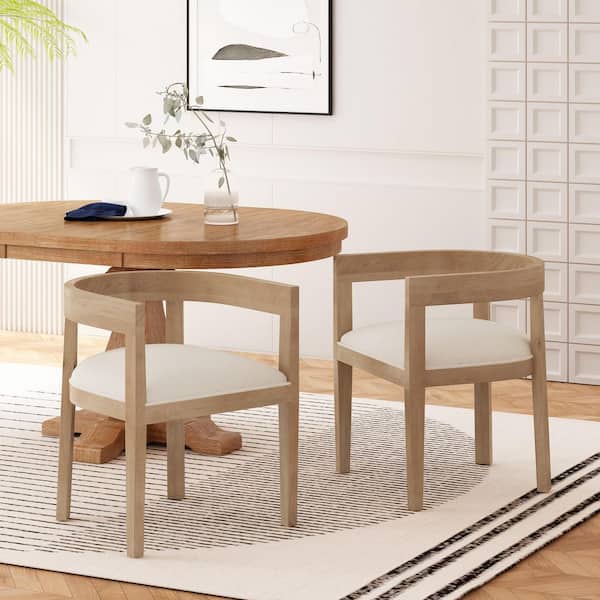 Harper & Bright Designs High-End Lines Light Ash and Beige Rubber Wood ...