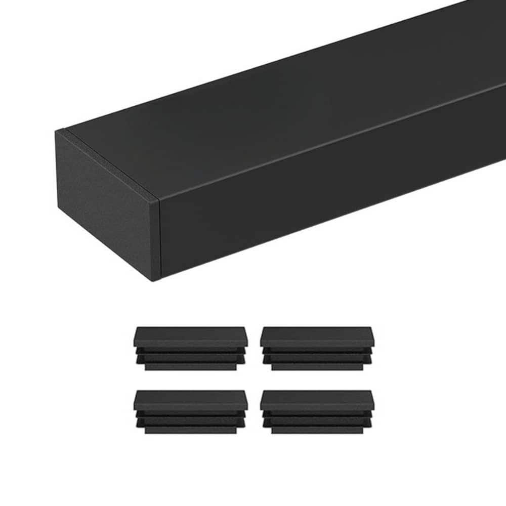 Afoxsos 2.36 in. Black Stainless Steel Handrail Indoor Outdoor Deck ...