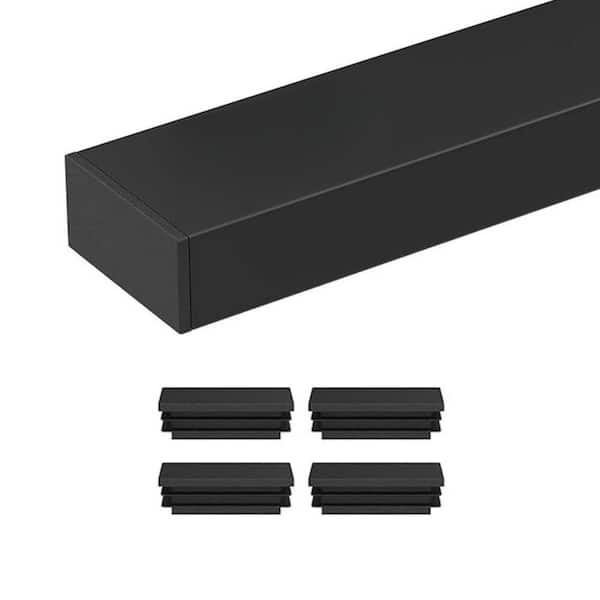 Afoxsos 2.36 in. Black Stainless Steel Handrail Indoor Outdoor Deck ...