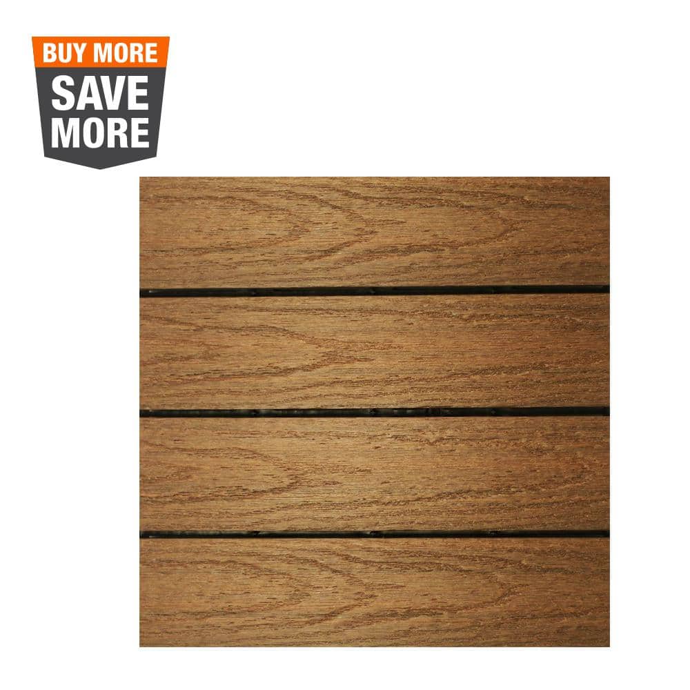 NewTechWood UltraShield Naturale 1 ft. x 1 ft. Quick Deck Outdoor ...