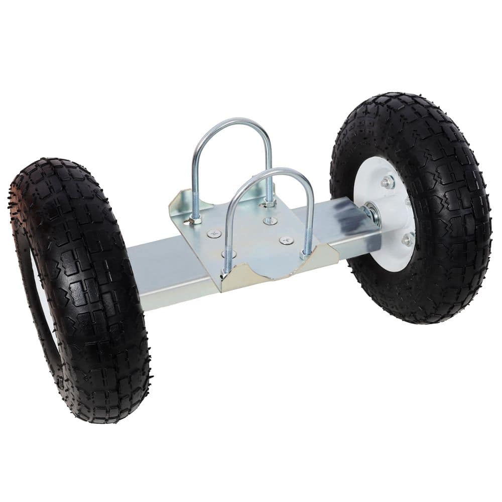 Dual Gate Wheel 10 in. Pneumatic Tires, Zinc Plated Finishing Heavy ...