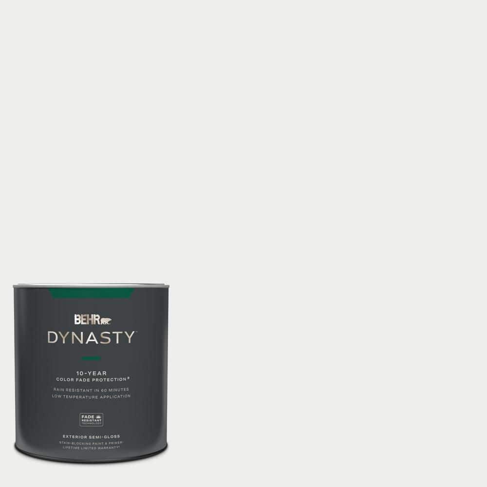 BEHR DYNASTY 1 qt. #760E-1 Igloo Semi-Gloss Exterior Stain-Blocking ...