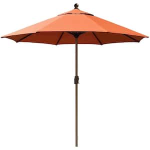 Tradesparker 9 ft. Aluminum Market Patio Umbrella with Push Button ...