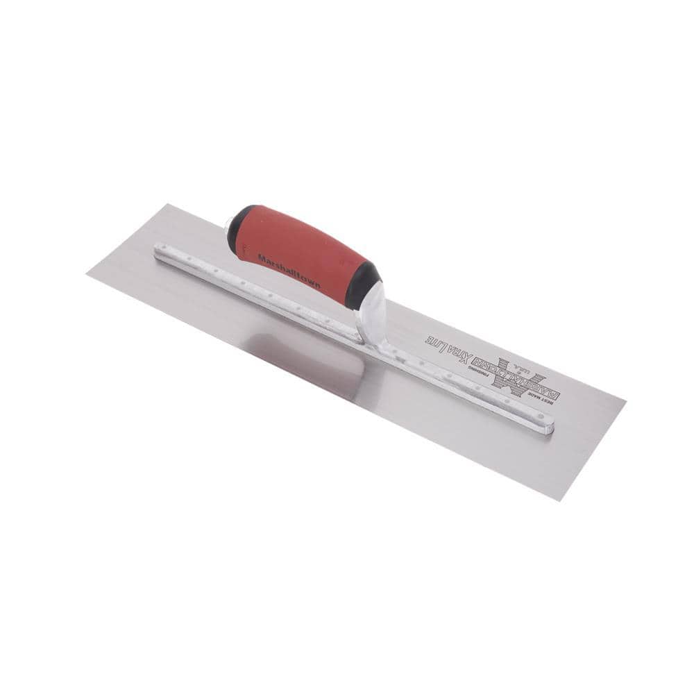 MARSHALLTOWN 18 in. x 4-3/4 in. Curved Durasoft Handle Finishing Trowel ...