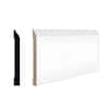RESO RMB 618 9/16 in. D x 5-1/4 in. W x 96 in. L Primed Finger-Joined Pine Baseboard Molding 5 ...