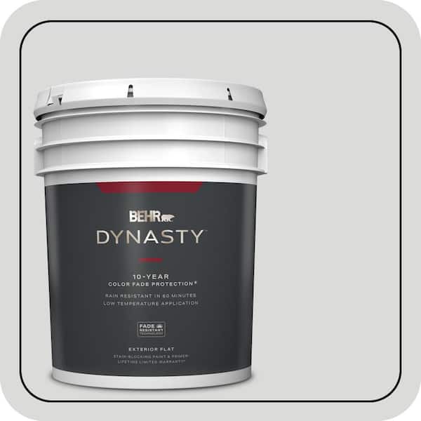 BEHR DYNASTY 5 gal. #790E-1 Subtle Touch Flat Exterior Stain-Blocking ...