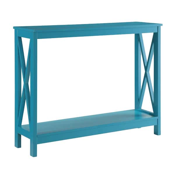 Convenience Concepts Oxford 40 in. Teal Blue Standard Rectangle ...