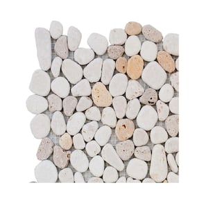 Jeffrey Court Take Home Tile Sample - Creama River Rock 4.5 in. x 4.5 ...