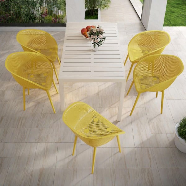 GWRGWR 2 Piece Outdoor Plastic Lounge Chairs with Stackable for Patio ...