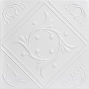 A La Maison Ceilings Bead Board White Heron 1.6 ft. x 1.6 ft ...