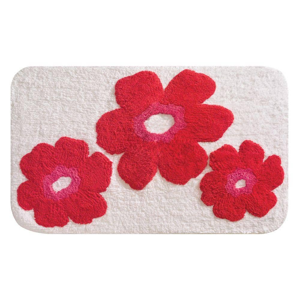 Poppy Red Bath Rug 18550 - The Home Depot