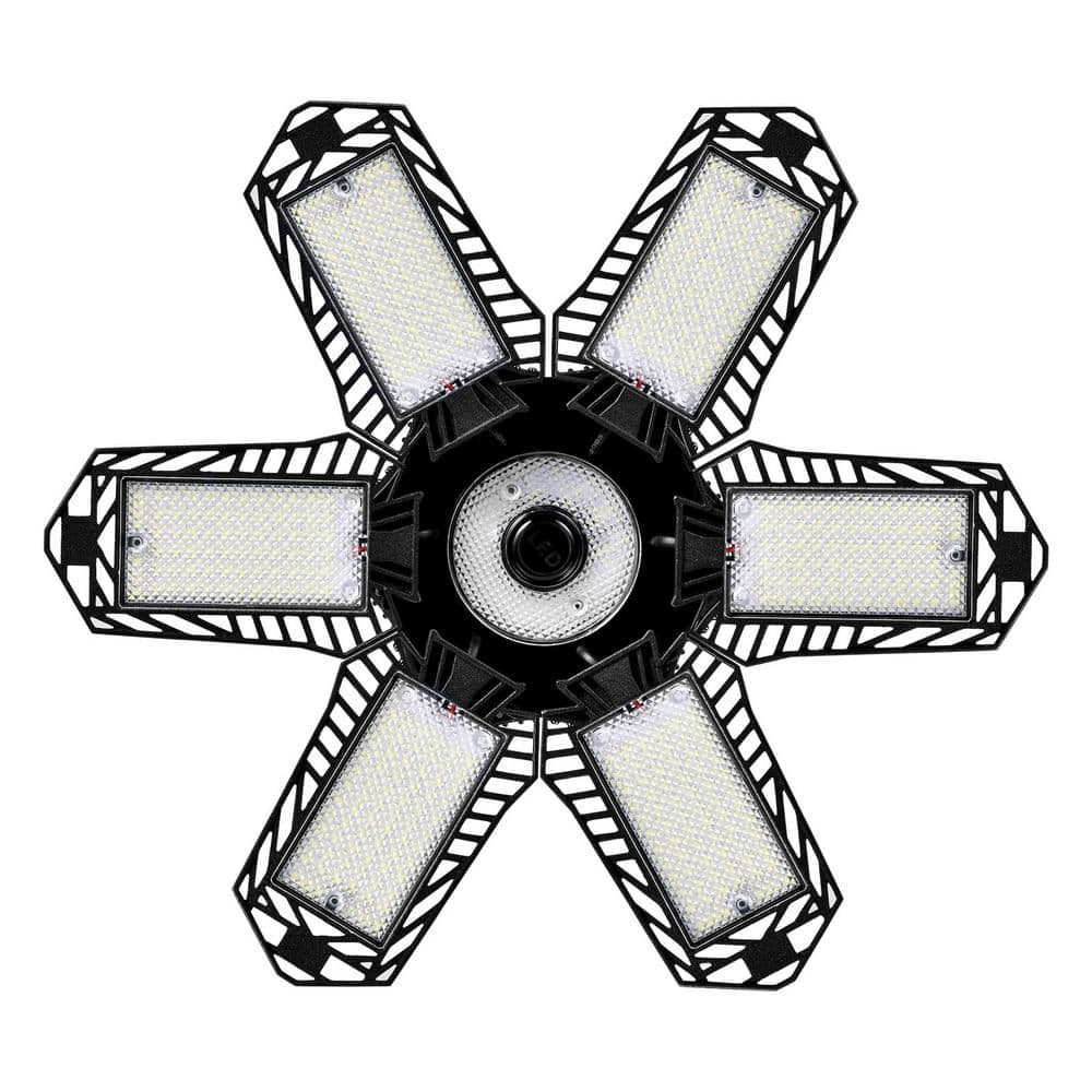 Nersunda 185-Watt Deformable LED Garage Light with 6 Pannels (1-Pack ...