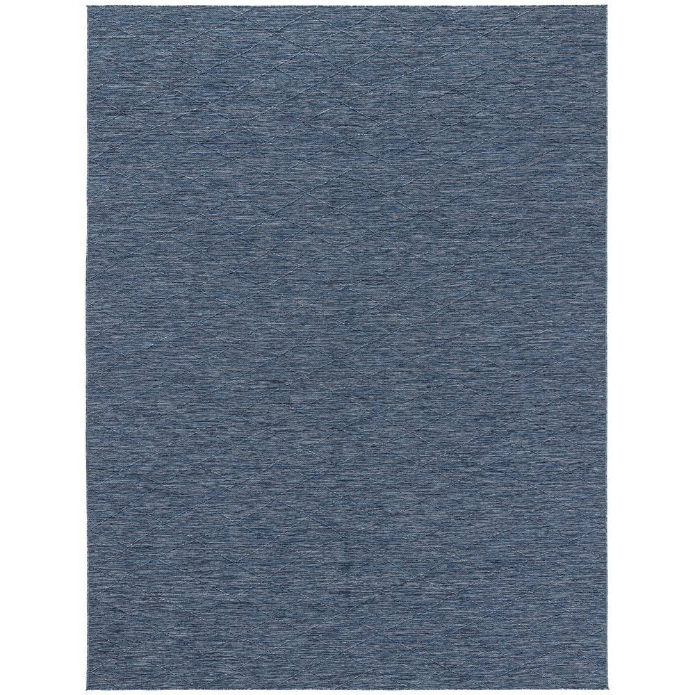 Nourison Practical Solutions Navy Blue 10 ft. x 14 ft. Diamond Contemporary Area Rug 940155 ...