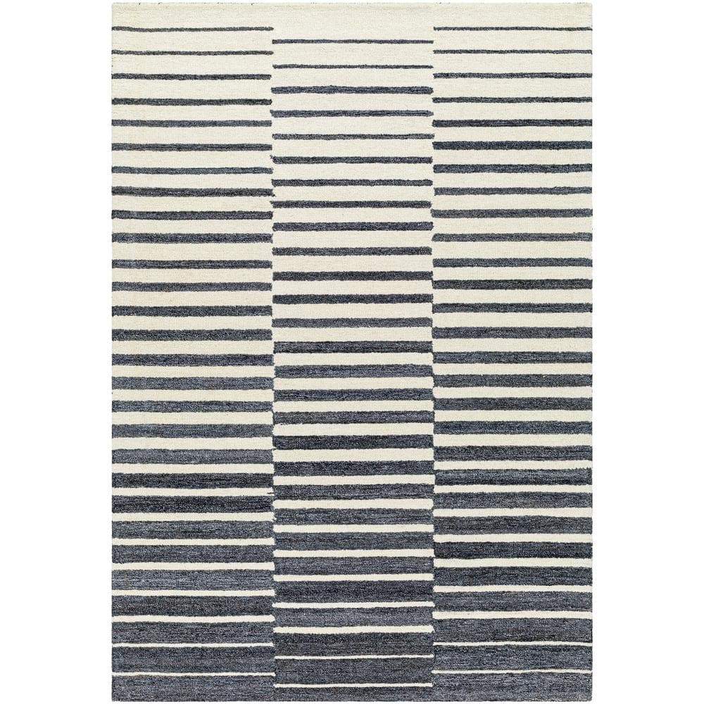 Livabliss Ottawa Black/Gray 8 ft. x 10 ft. Modern Indoor Area Rug ...