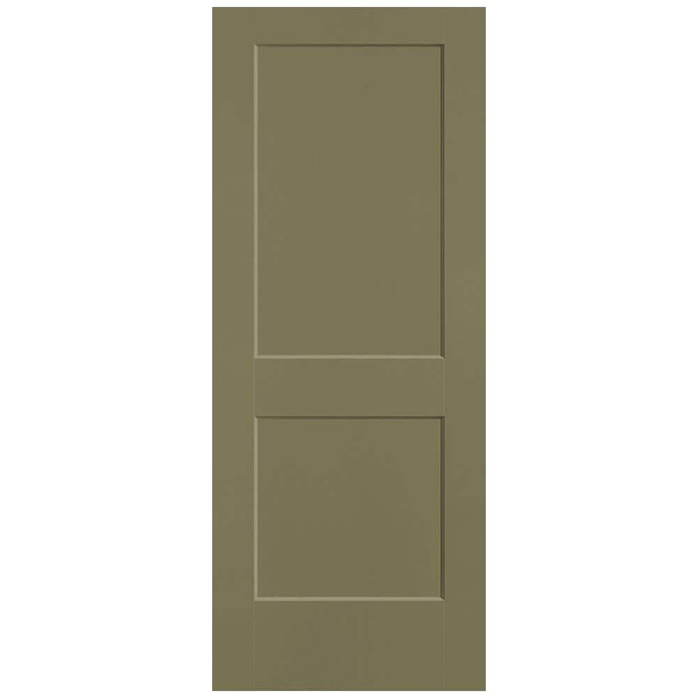 Masonite 32 in. x 80 in. 2-Panel Logan Single Bore Solid Core Truly ...