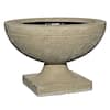 CHG CLASSIC HOME & GARDEN 20 in. Natural Shallow Lava Stone Urn Planter ...