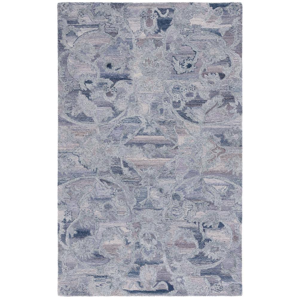 SAFAVIEH Anatolia 4 ft. x 6 ft. Violet/Purple Traditional Garden Area ...