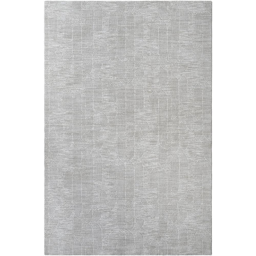 Livabliss Masterpiece Gray Traditional 10 ft. x 14 ft. Indoor Area Rug ...