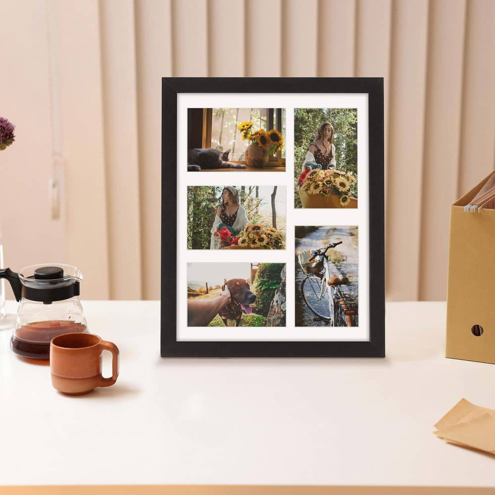 11 x 14 Picture Frame, Black, Engineered Wood Frame, Collage Frame ...