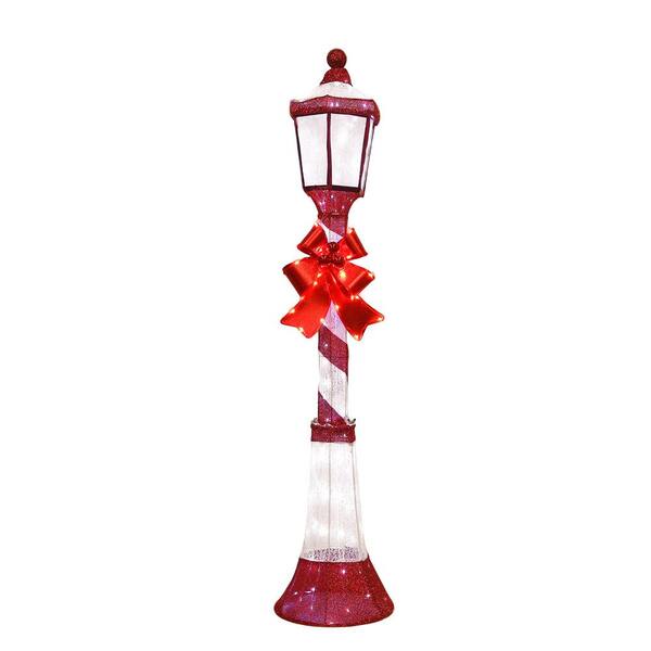 Starfree 60 in. Outdoor Christmas Decoration Lamp Post with Cool White ...