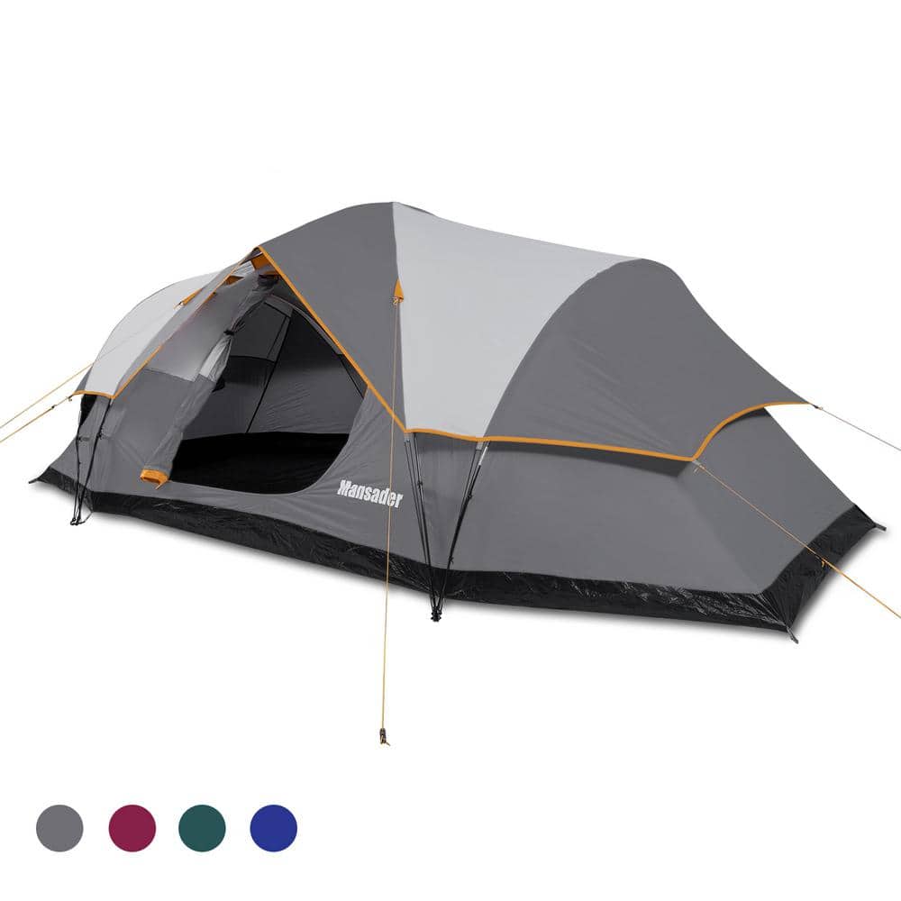 GARSING 13 ft. x 7.5 ft. 6-Person Family Camping Tent Pop up ...