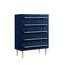 Best Master Furniture Bellanova 3-Drawer Navy Nightstand 26.5 in. H x ...