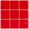 Merola Tile Twist Square Red Cherry 11-3/4 in. x 11-3/4 in. Ceramic ...