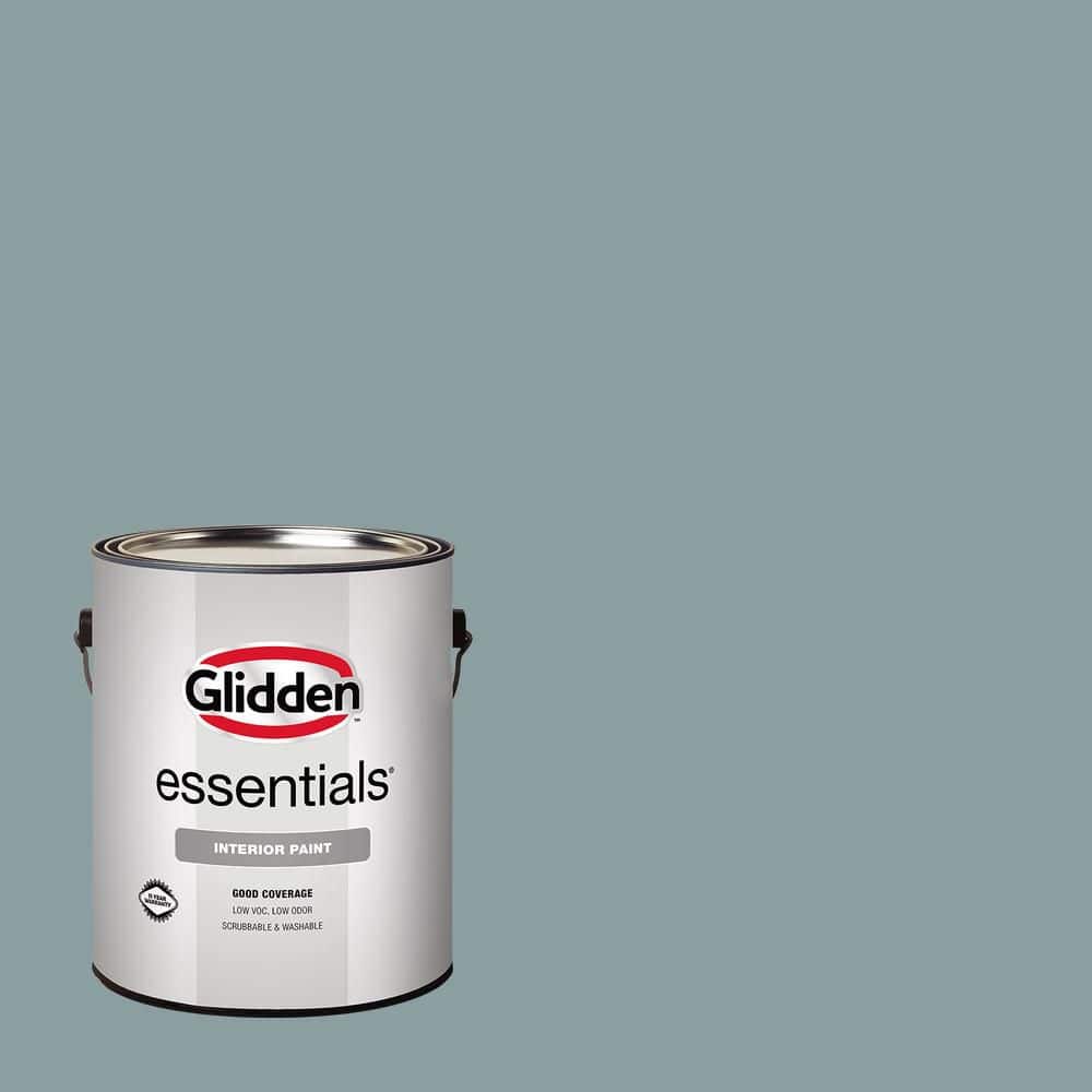 Glidden Essentials 1 gal. PPG1034-5 Aqua Smoke Eggshell Interior Paint ...