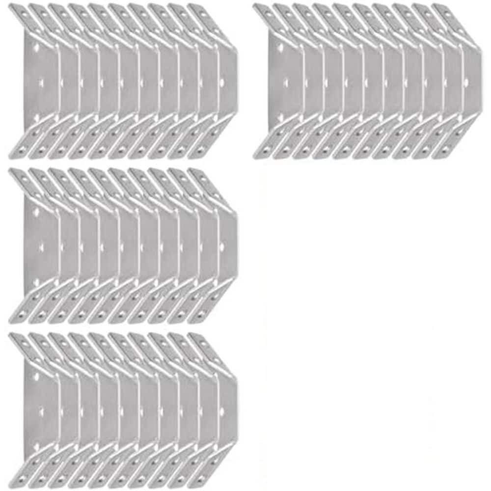 KIWDZFU 40 PCS Universal Stainless Steel Furniture Corner Connectors ...