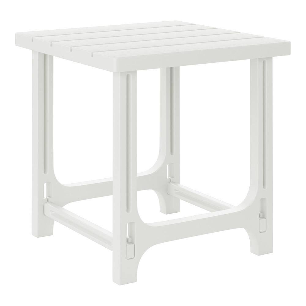 WESTIN OUTDOOR Coastline 18 in. Wide White Poly Plastic Fade Resistant ...