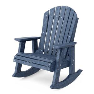 Wildridge Heritage Aruba Blue Plastic Adirondack Outdoor Rocking Chair ...