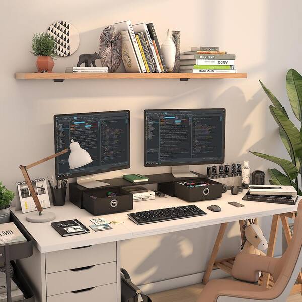 Home Office Setup Ideas Dual Monitor Stand - Infoupdate.org