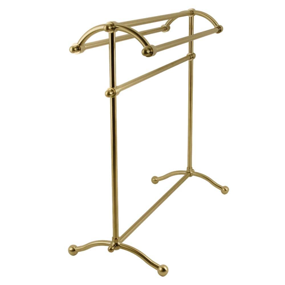 Kingston Brass Vintage 4-Bar Freestanding Towel Rack in Brushed Brass ...