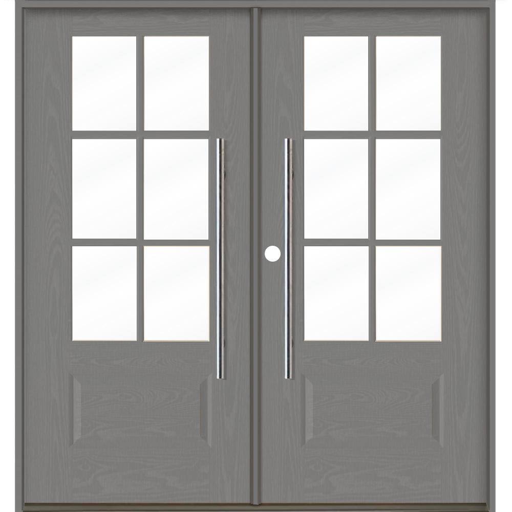 Krosswood Doors Faux Pivot 72 in. x 79 in. 6Lite Right-Active/Inswing ...