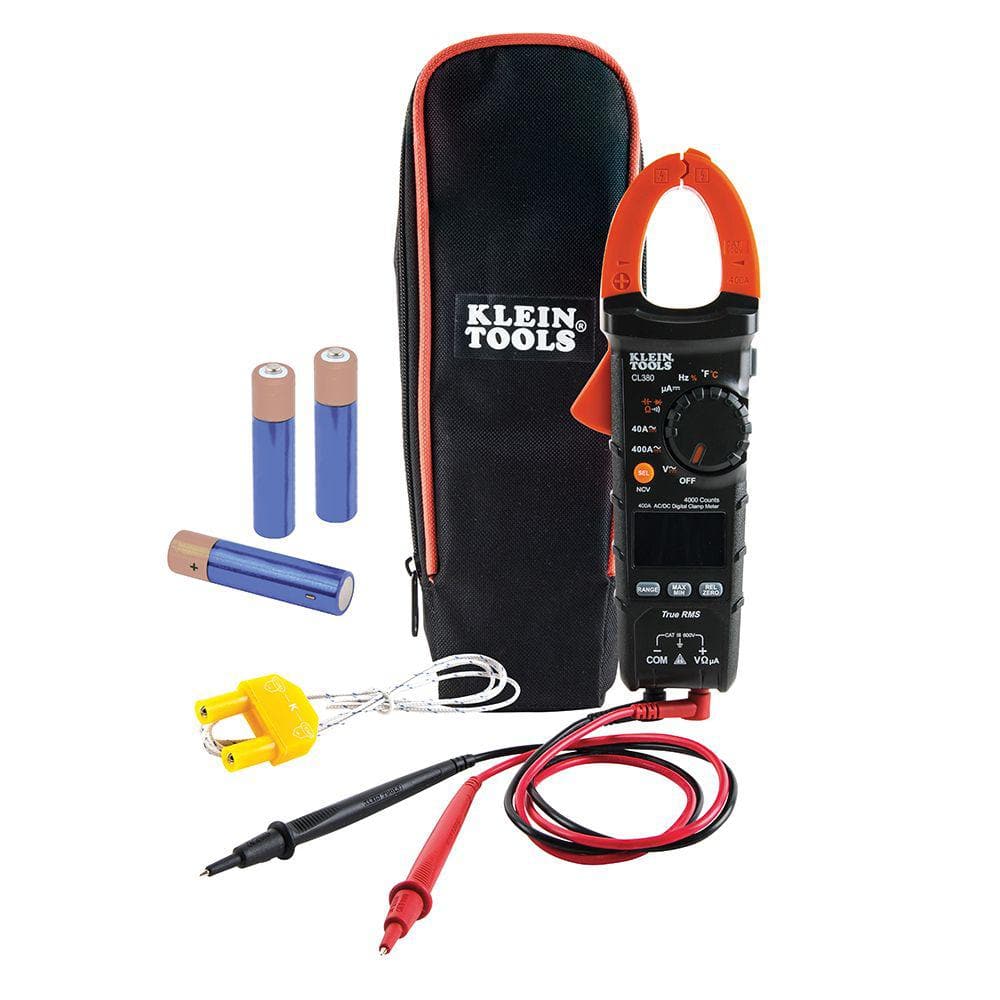 Klein Tools 400 Amp Auto-Ranging AC/DC Digital Clamp Meter CL380 - The ...