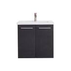 VC CUCINE 24 in. W x 18 in. D x 23 in. H Floating Bathroom Vanity in ...