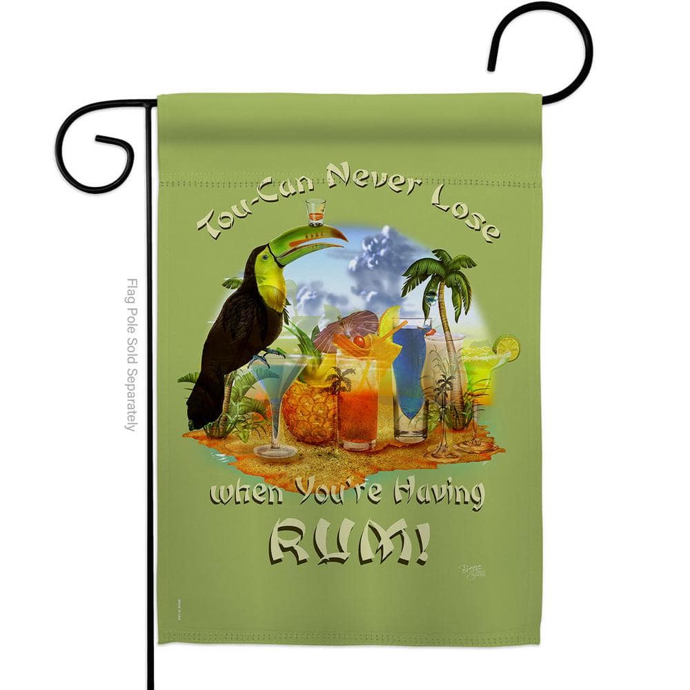 Breeze Decor 13 in. x 18.5 in. Tou-Can Never Lose Humor Garden Flag 2 ...