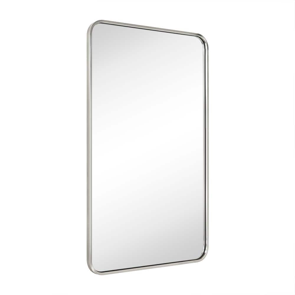 TEHOME 24 in. W x 40 in. H Rounded Rectangle Stainless Steel Anti-Rust ...