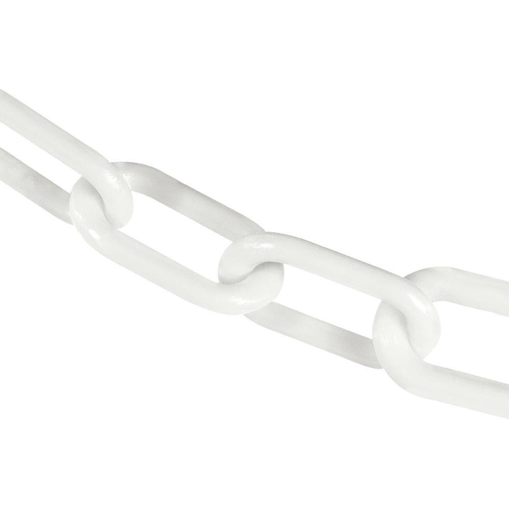 Mr. Chain 3 in. (#10, 76 mm) x 100 ft. Plastic Safety Chain in White ...