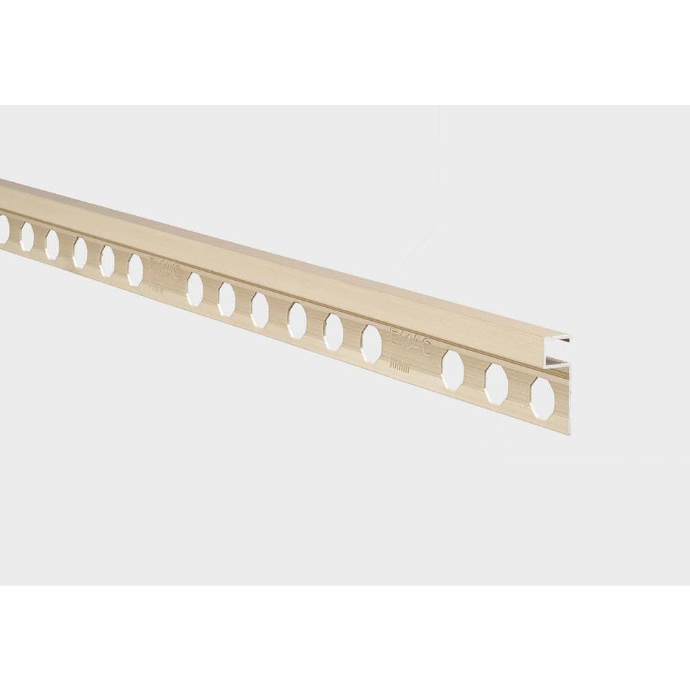 EMAC Novolistel 3 Champagne 3/8 in. x 98-1/2 in. Aluminum Tile Edging ...