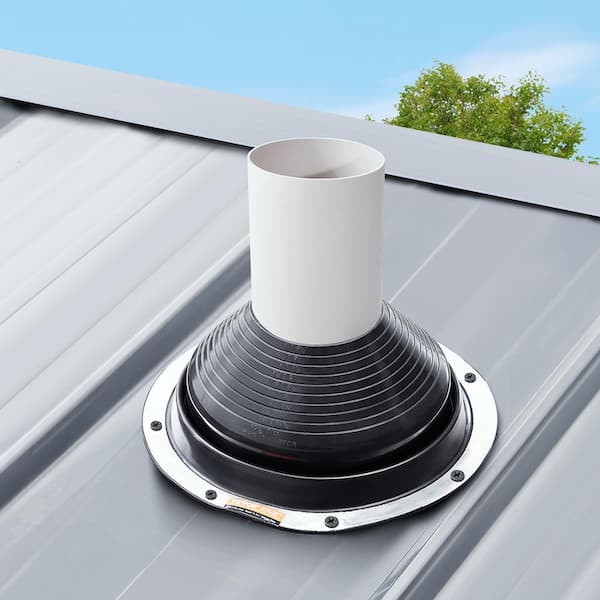 EPDM Aluminum Roof Vent 2-Pack Roof Vent Boot Flashing - 8 Inch Square ...