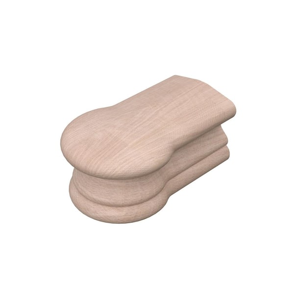 EVERMARK Stair Parts 7519 Unfinished White Oak Opening Cap Handrail ...