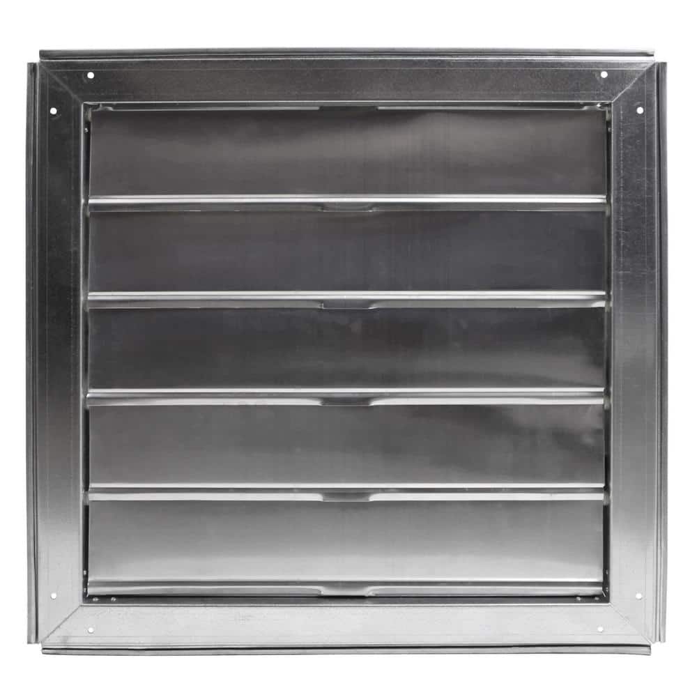 Maxx Air 22 in. x 22 in. Square Mill Aluminum Automatic Shutter Gable ...