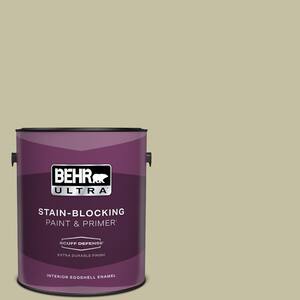 BEHR MARQUEE 1 gal. #S350-3 Washed Olive One-Coat Hide Eggshell Enamel ...