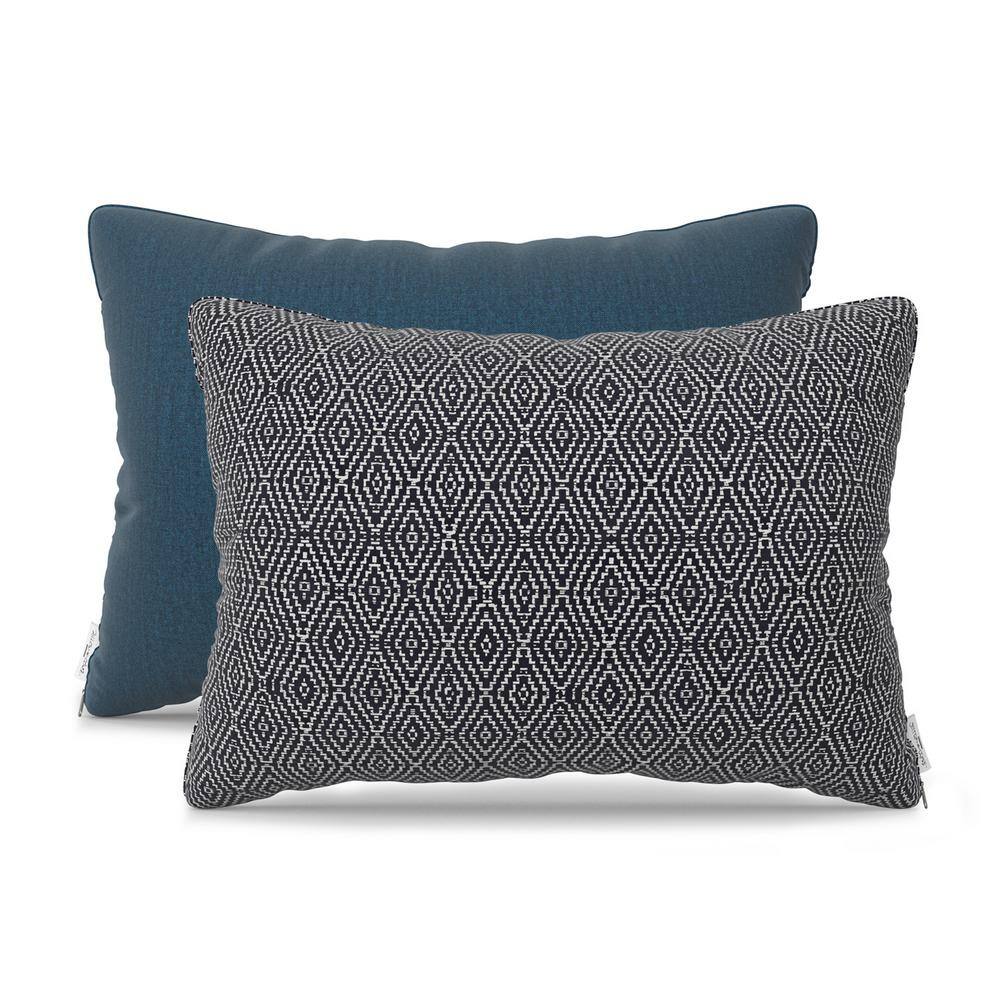 Pillow-To-Cover 16 in. x 24 in. Capra Indigo/Meridian Twilight Pillow ...