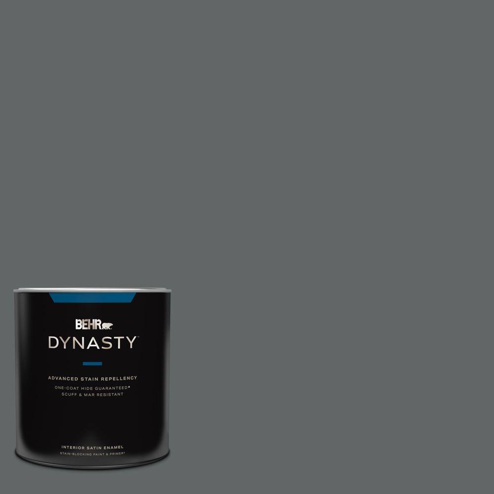 BEHR DYNASTY 1 qt. #N450-6 Binary Star One-Coat Hide Satin Enamel ...