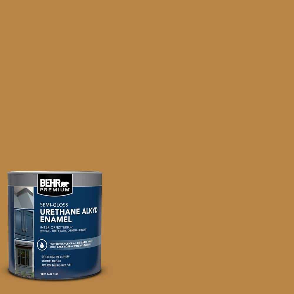 BEHR PREMIUM 1 qt. #M270-7 Wild Ginger Semi-Gloss Enamel Urethane Alkyd ...