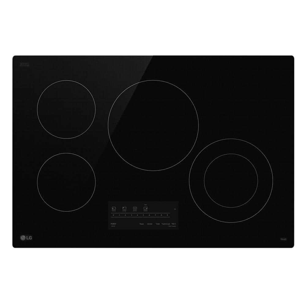 LG 30 in. 4 Elements Radiant Cooktop in Black with ThinQ, 2.2 kW, E ...